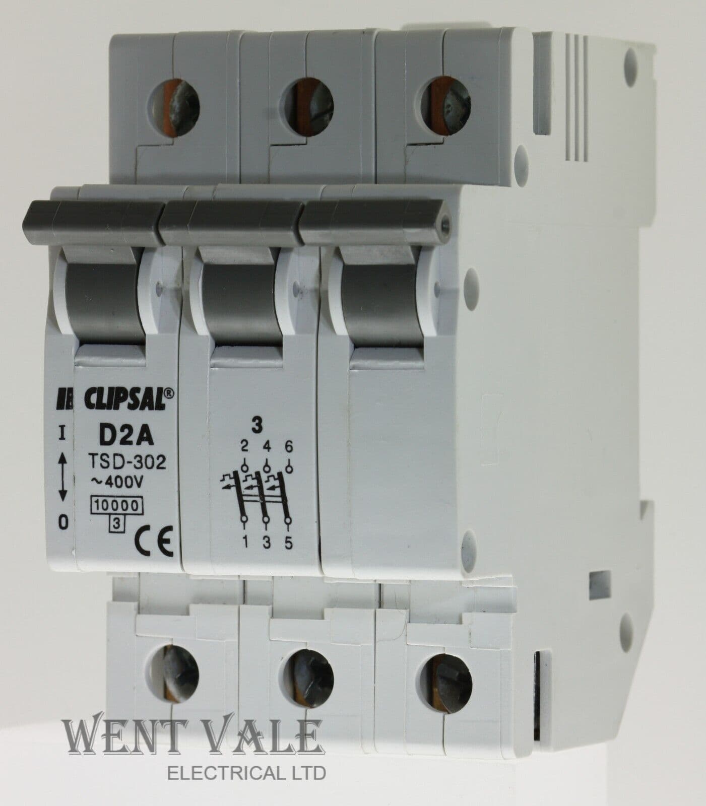 Clipsal TSD-302 - 2a Type D Triple Pole MCB Unused