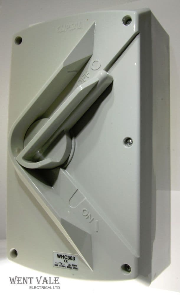 Clipsal Weathershield - WHC363 - IP66 63a 415V Surface Triple Pole ...