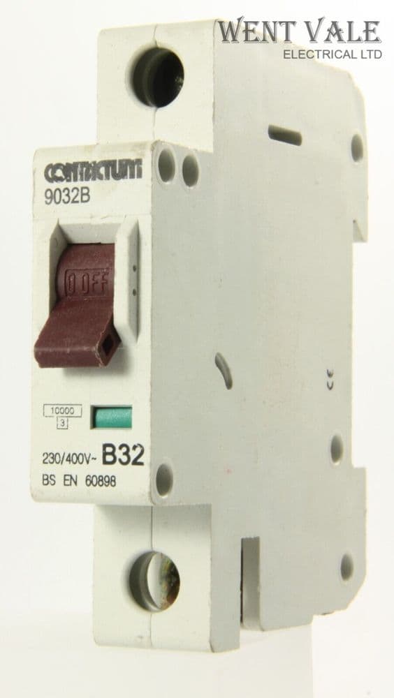 Contactum 9000 Series - 9032B - 32a Type B Single Pole MCB Used