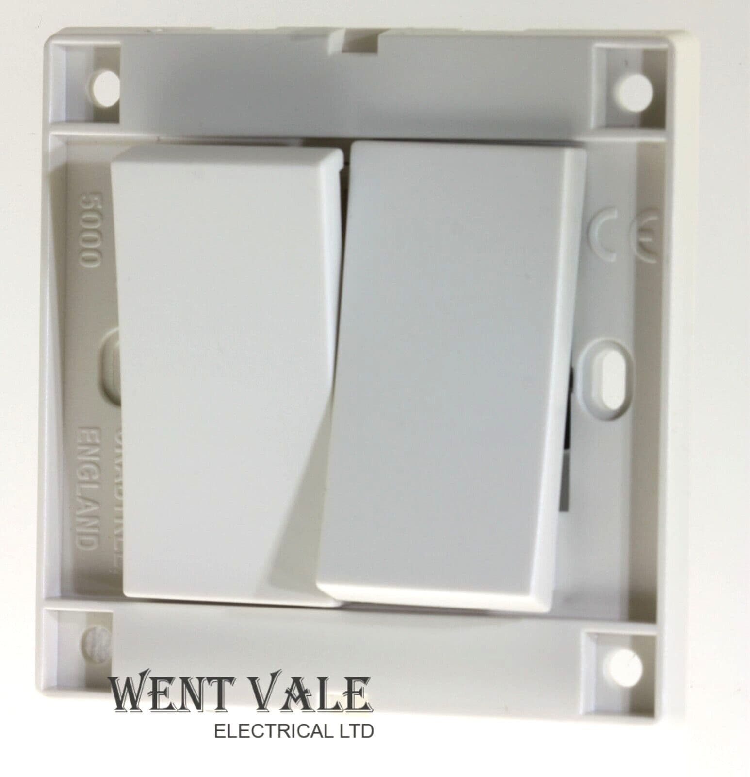 Crabtree Corinthian Range - 5172 - 10ax Two Gang Two Way Wide Rocker Switch