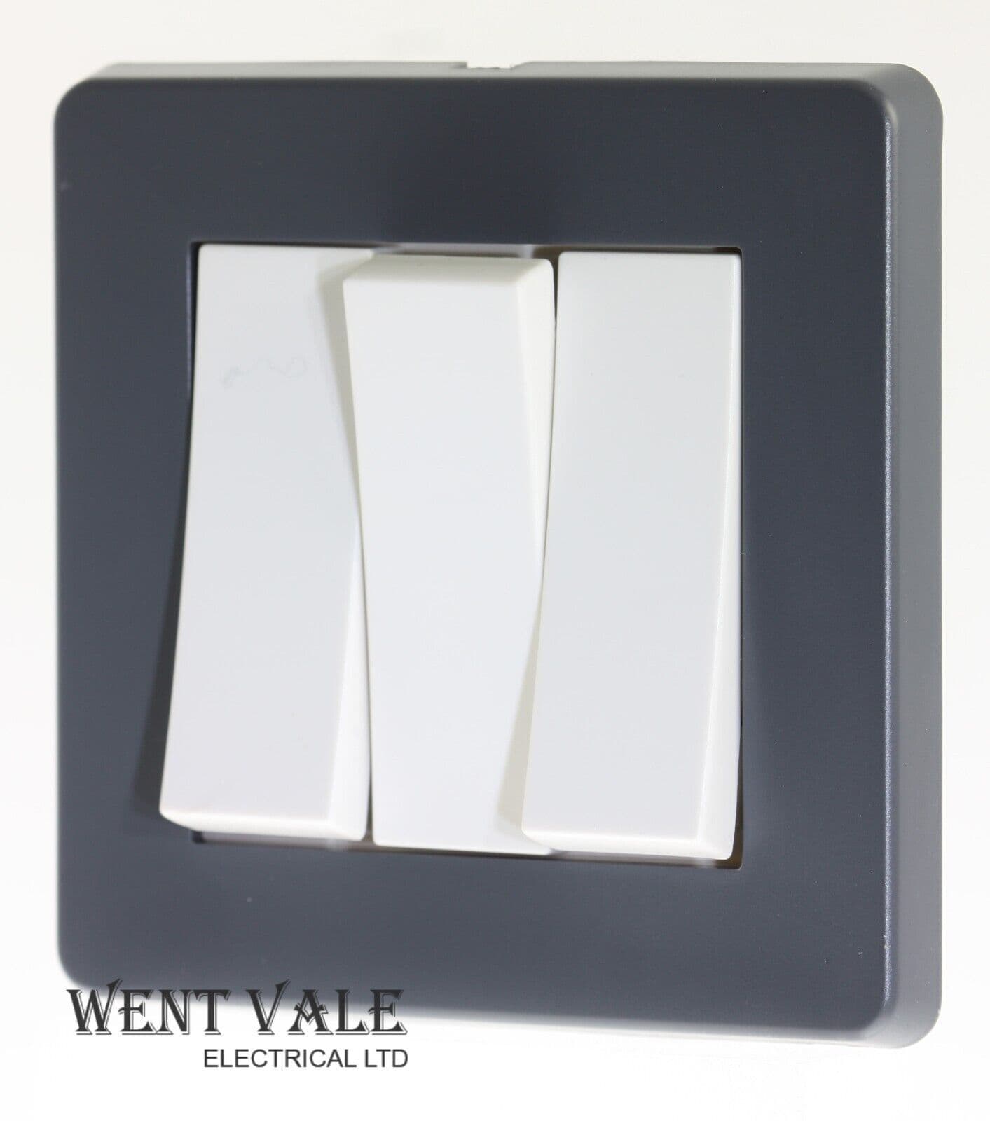 Crabtree Corinthian Range Part M - 5173/GRY - 10ax Three Gang Two Way ...