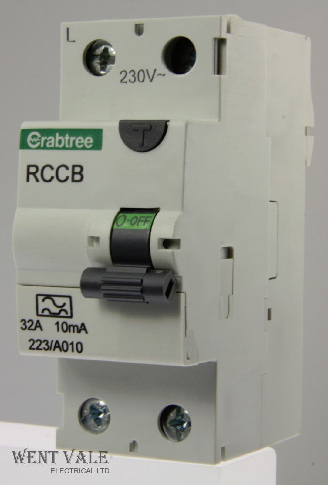 Crabtree Lifestar - 223/A010 - 32a 10mA Double Pole Type A RCD Mark 2 ...