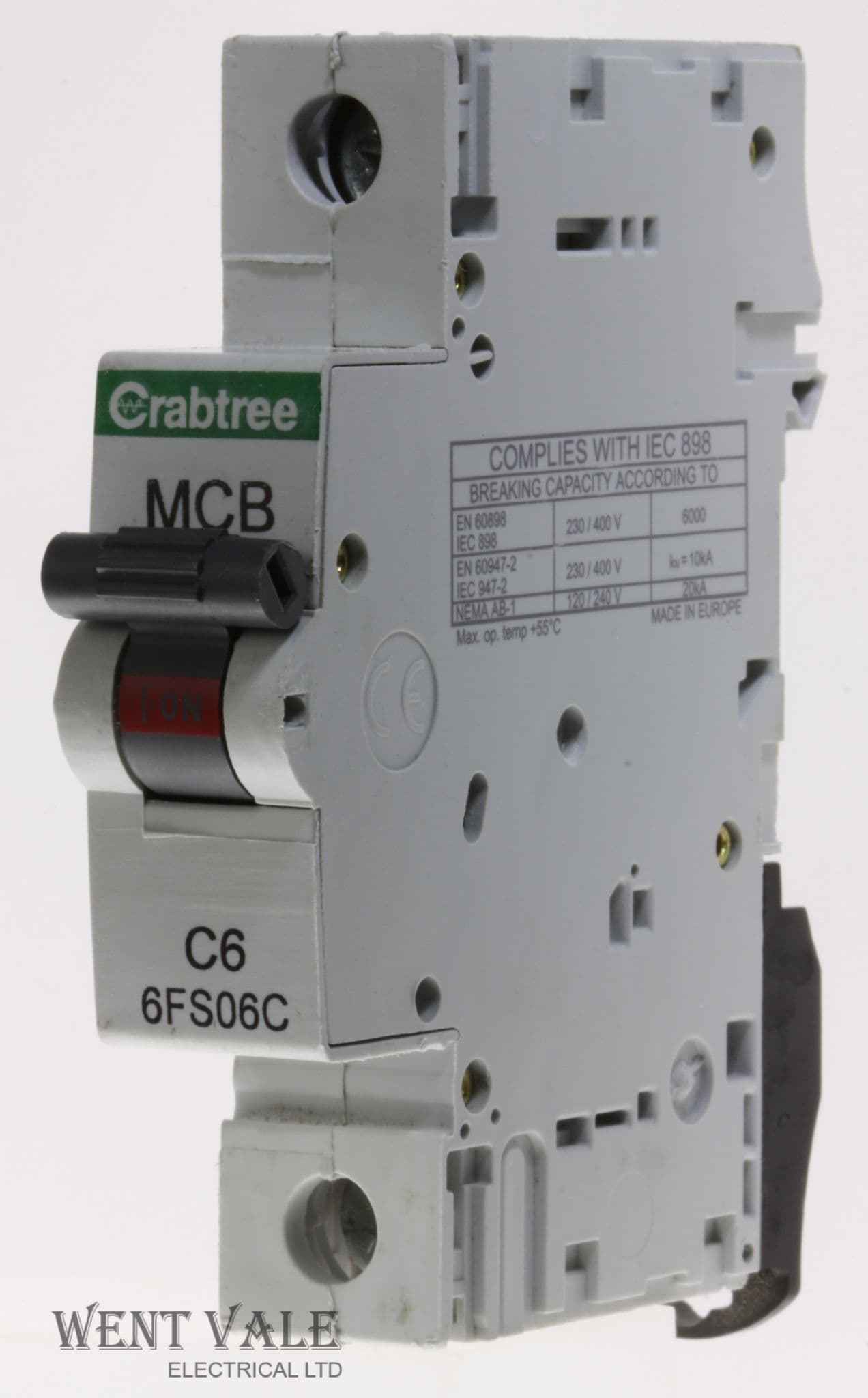 Crabtree Loadstar - 6FS06C - 6a Type C Single Pole MCB Used