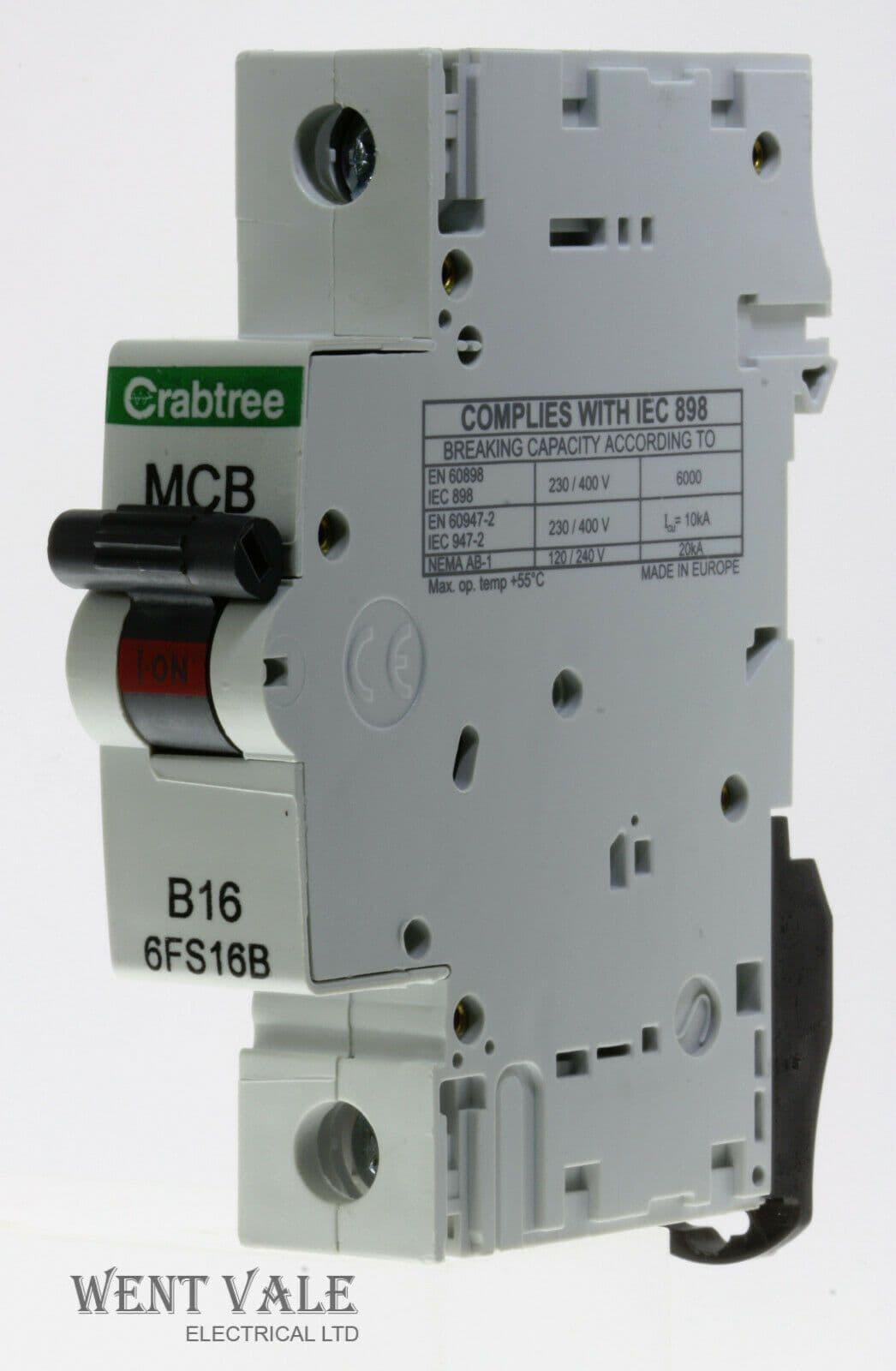 Crabtree Loadstar - 6FS16B - 16a Type B Single Pole MCB Used