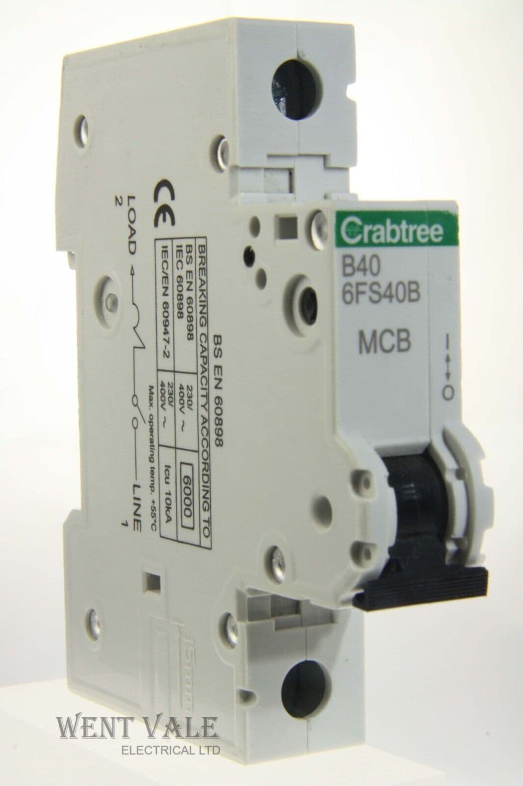 Crabtree Loadstar - 6FS40B - 40a Type B Single Pole MCB Latest Style Used