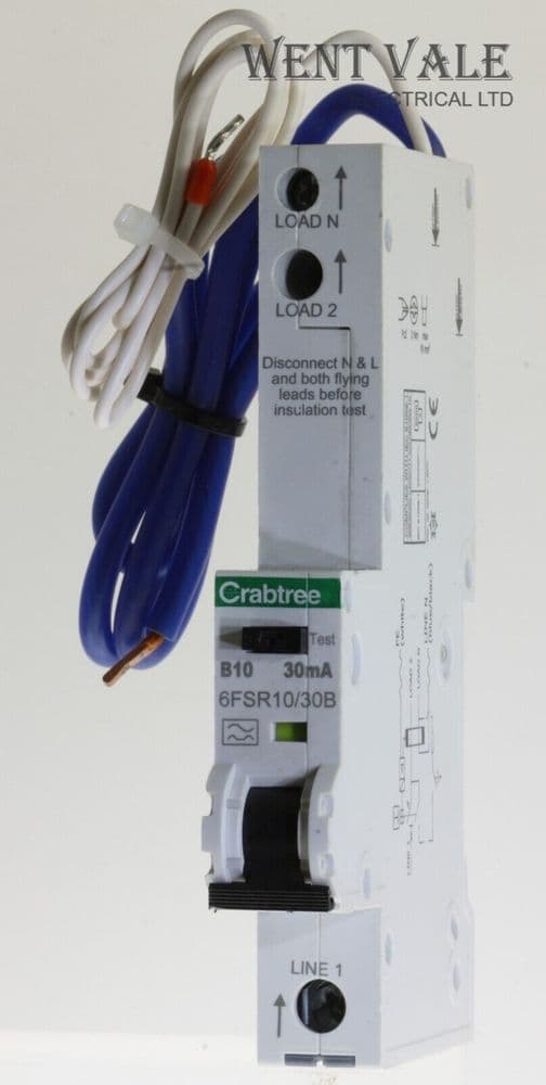 Crabtree Loadstar - 6FSR10/30B - 10a 30mA Type B S/Pole RCBO Latest ...