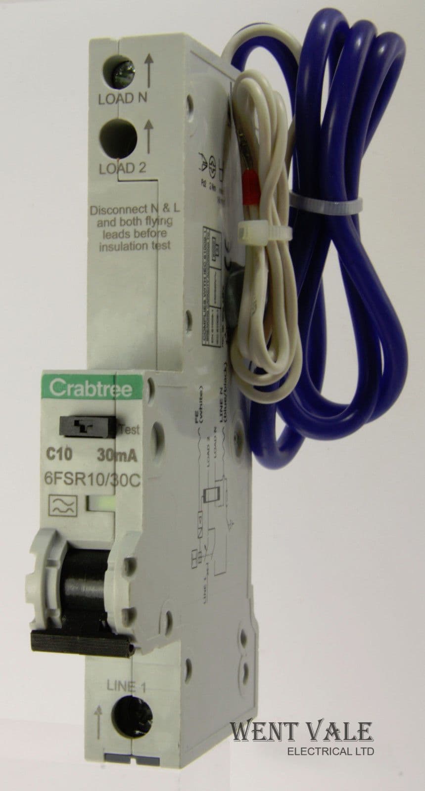 Crabtree Loadstar - 6FSR10/30C - 10a 30mA Type C Single Pole RCBO Unused