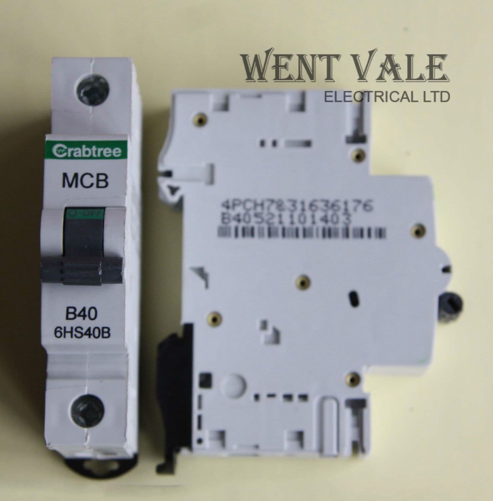 Crabtree Loadstar - 6HS40B - 40a Type B Single Pole MCB Used
