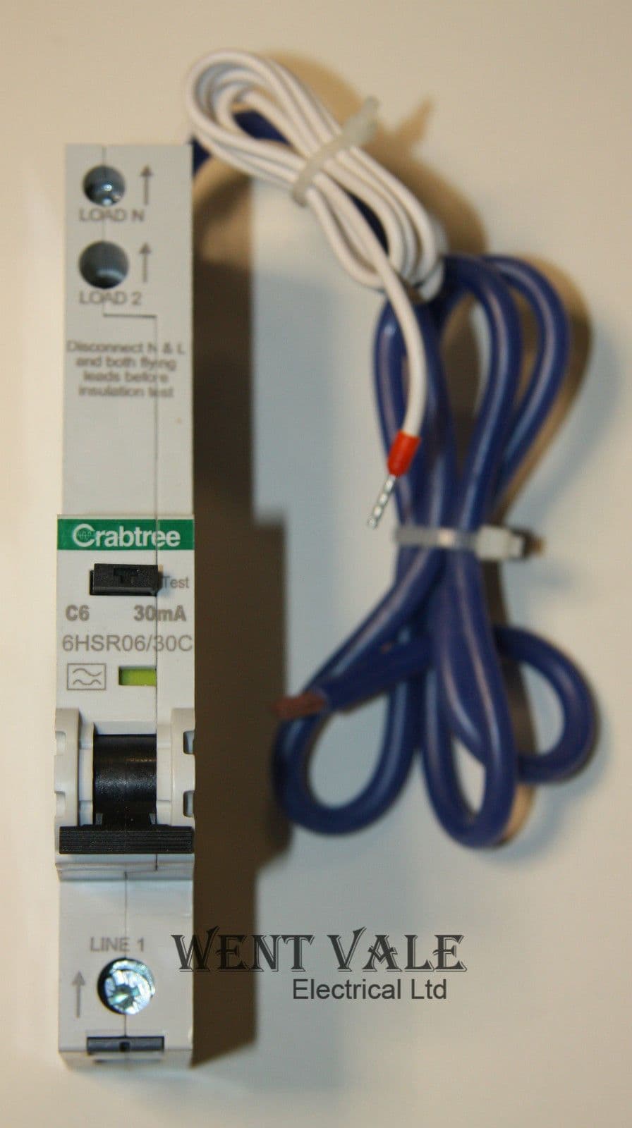 Crabtree Loadstar - 6HSR06/30C - 6a 30mA Type C Single Pole RCBO Un-used