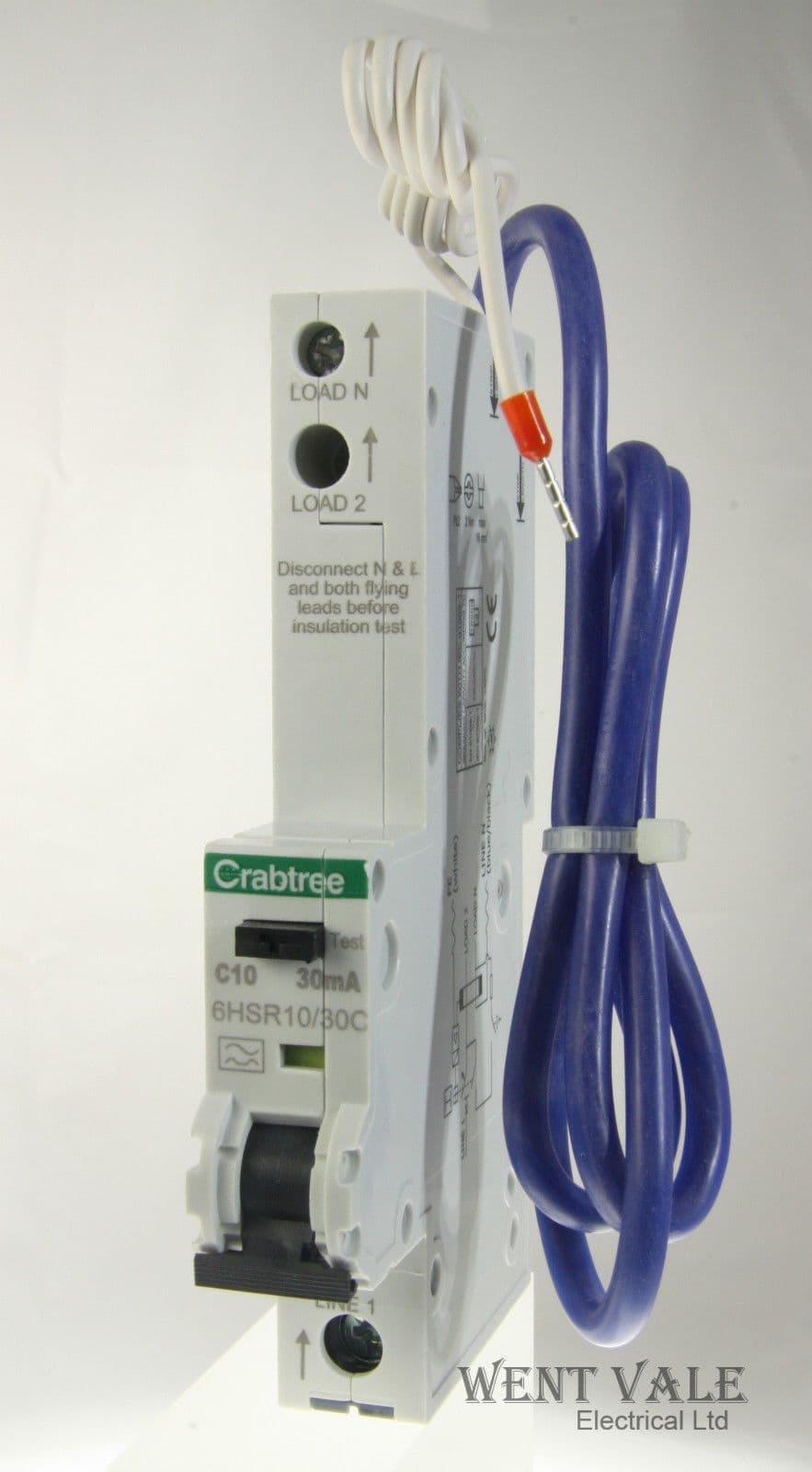 Crabtree Loadstar - 6HSR10/30C - 10a 30mA Type C Single Pole RCBO Un-used