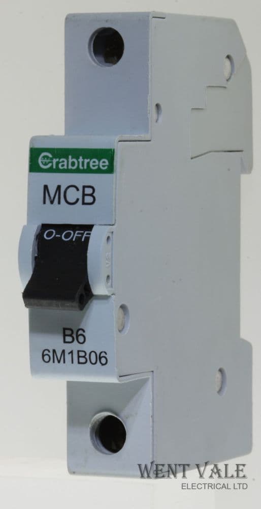 Crabtree Loadstar - 6M1B06 - 6a Type B Single Pole MCB Used
