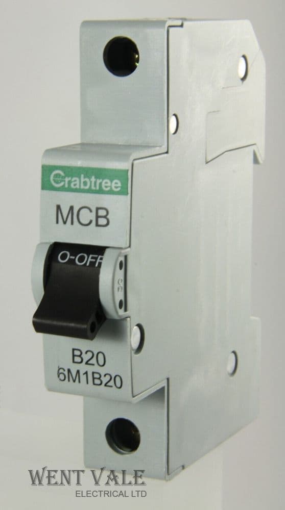 Crabtree Loadstar - 6M1B20 - 20a Type B Single Pole MCB Unused