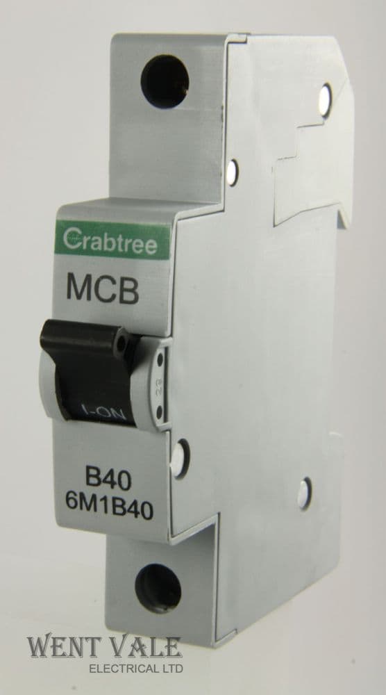 Crabtree Loadstar - 6M1B40 - 40a Type B Single Pole MCB Used