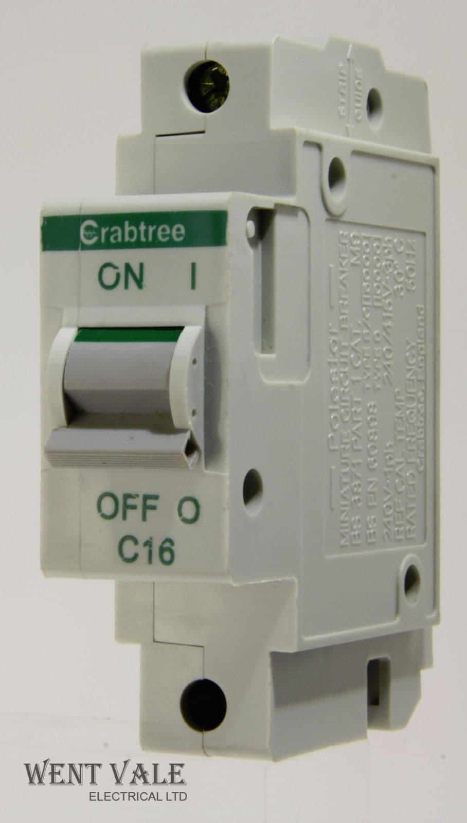 Crabtree Polestar - 60C/16 - 16a Type C Single Pole MCB Used