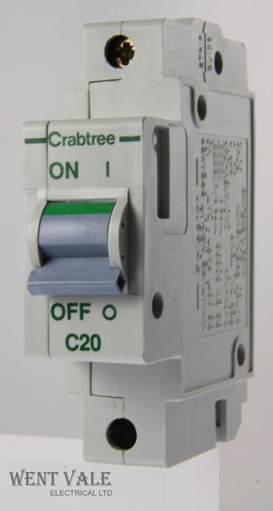 Crabtree Polestar - 60C/20 - 20a Type C Single Pole MCB New