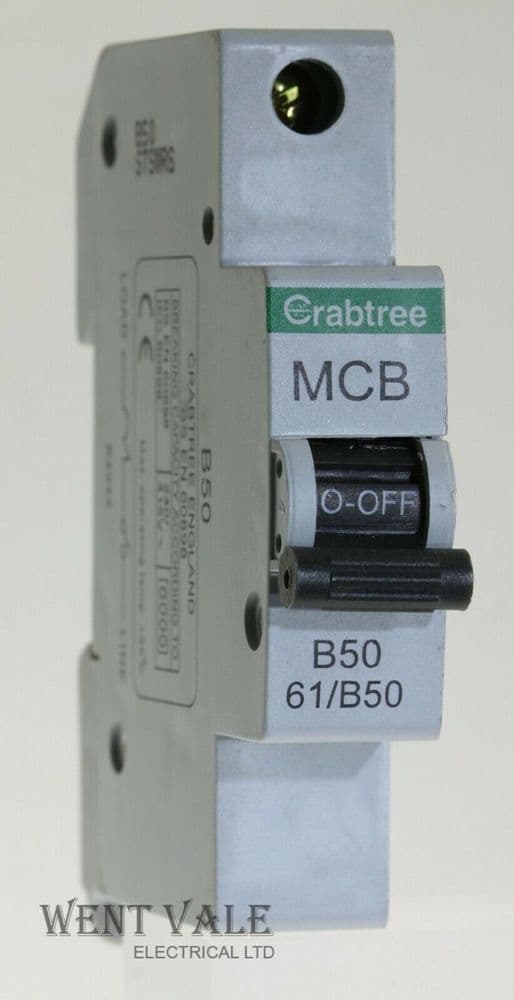 Crabtree Starbreaker - 61/B50 - 50a Type B Single Pole MCB Unused E
