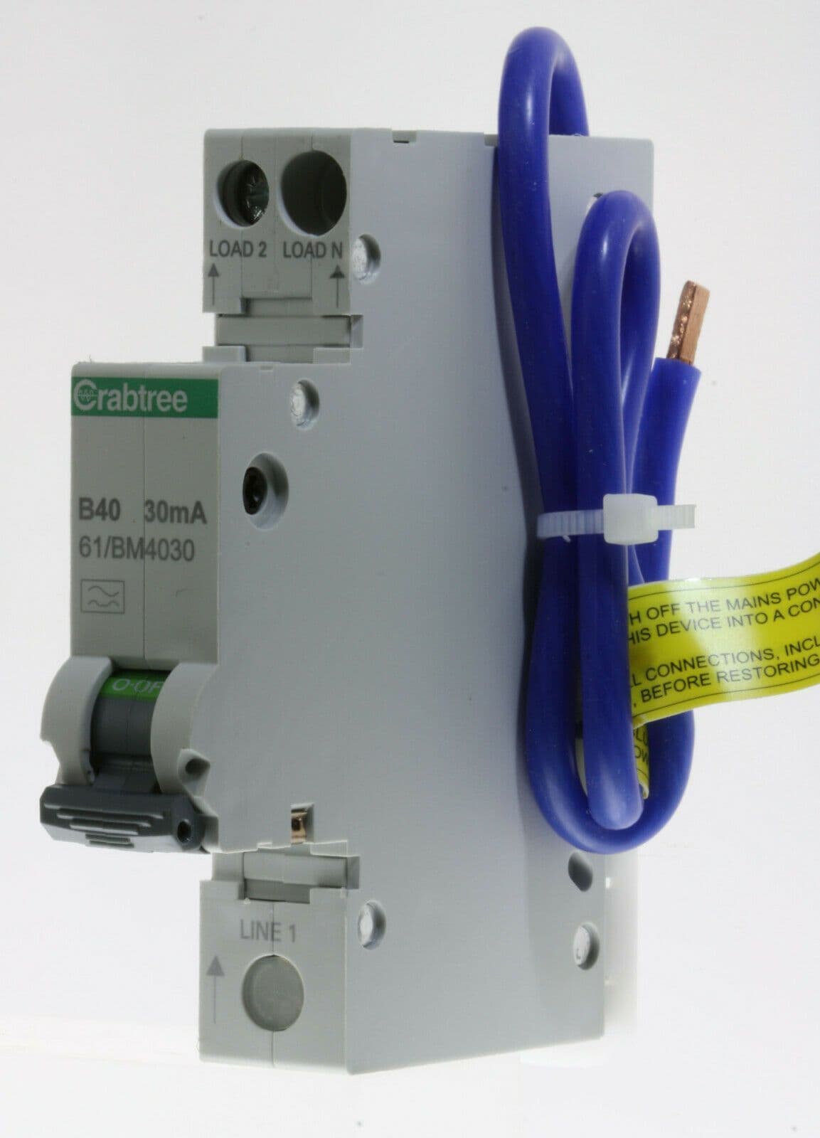 Crabtree Starbreaker - 61/BM4030 - 40a 30mA Type B Single Pole Spacesaver RCBO