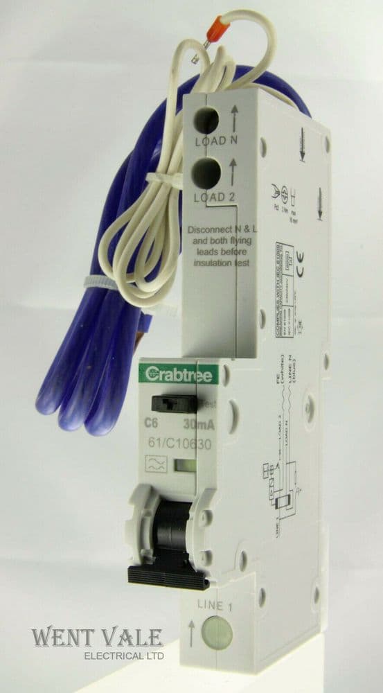 Crabtree Starbreaker - 61/C10630 - 6a 30mA Type C Single Pole RCBO BNIB