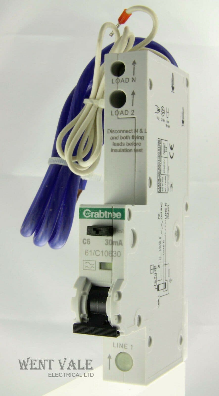 Crabtree Starbreaker - 61/C10630 - 6a 30mA Type C Single Pole RCBO BNIB