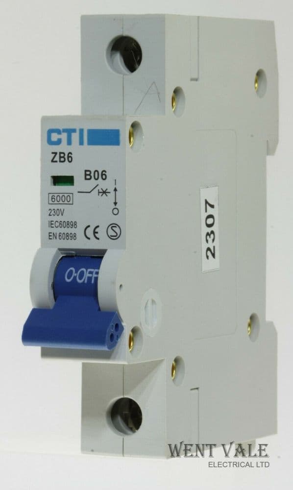 CTI - ZB6 - 6a Type B Single Pole MCB Used