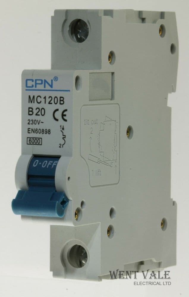 Cudis CPN - MC120B - 20a Type B Single Pole MCB New