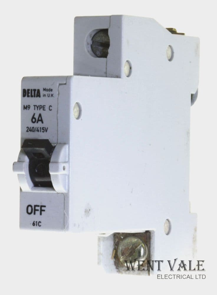 Delta Memshield 1 - 61C - 6a Type C Single Pole MCB Used