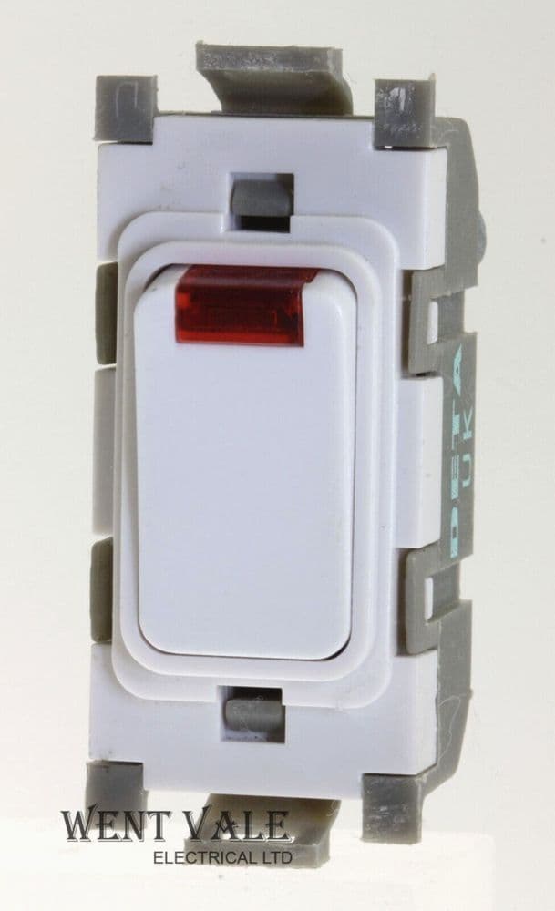 Deta Grid Switch - G3515 - 20a Double Pole Grid Switch Module with Neon New