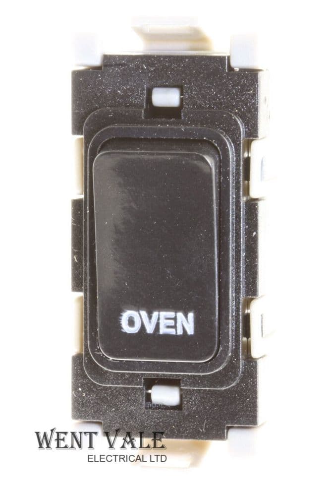 Deta Grid Switch - G3551BK - Black 20a Double Pole Grid Switch Module ...