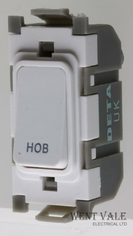 Deta Grid Switch G3552 - White 20a Double Pole Grid Switch Module "Hob"