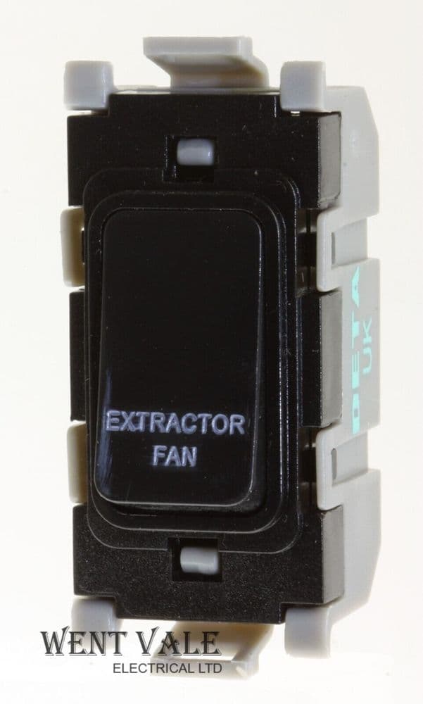 Deta Grid Switch - G3553BK - Black 20a Dbl Pole Grid Switch Module ...