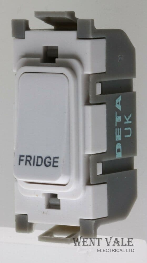 Deta Grid Switch G3557 - White 20a Double Pole Grid Switch Module "Fridge"