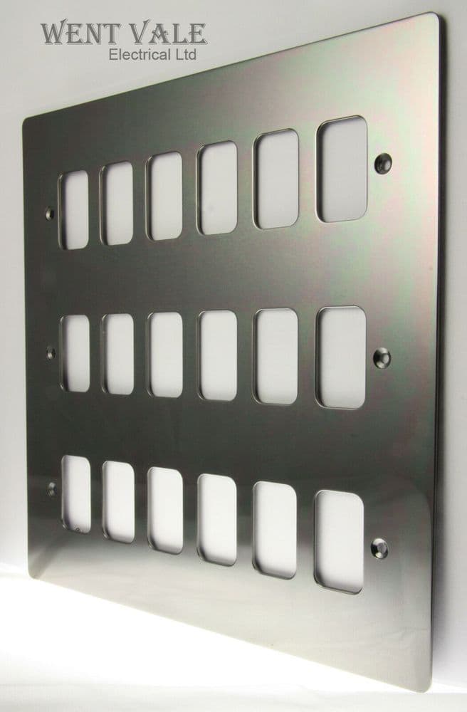 Deta Gridswitch - G3319BN - Flatplate 18 Module Grid Switch Front Plate New