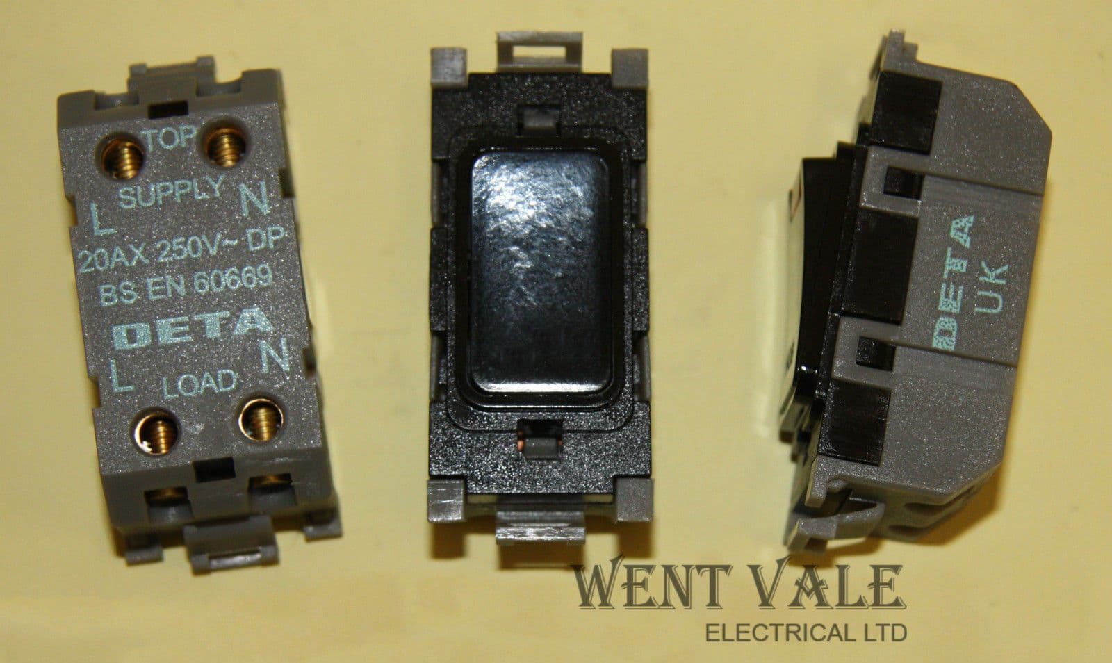 Deta Gridswitch G3574BK 20a Double Pole Grid Switch Module Washing ...