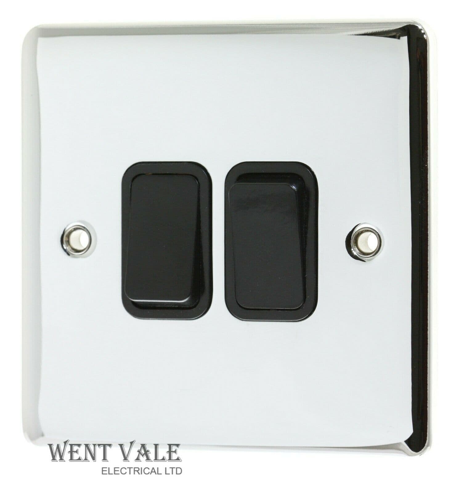 Deta Vimark Evo - VE1204CHB - 10a Two Gang Two Way Switch In Polished ...