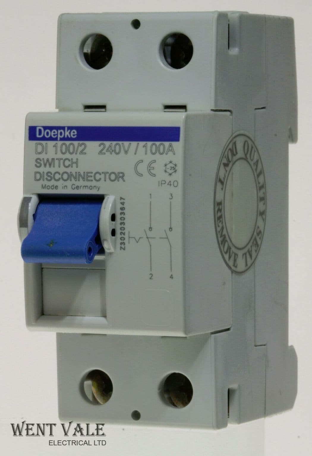 Doepke DI 100/2 - 100a Double Pole Switch Disconnector Used