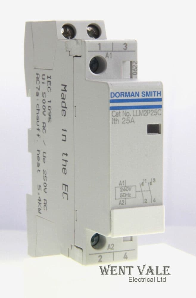 Dorman Smith - LLM2P25C - 25a Double Pole Normally Open Contactor 240v ...