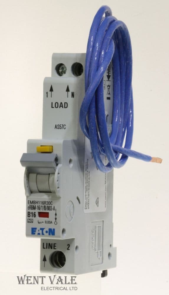 Eaton - EMBH116R30B - 16a 30mA Type B Single Pole Class A RCBO Used
