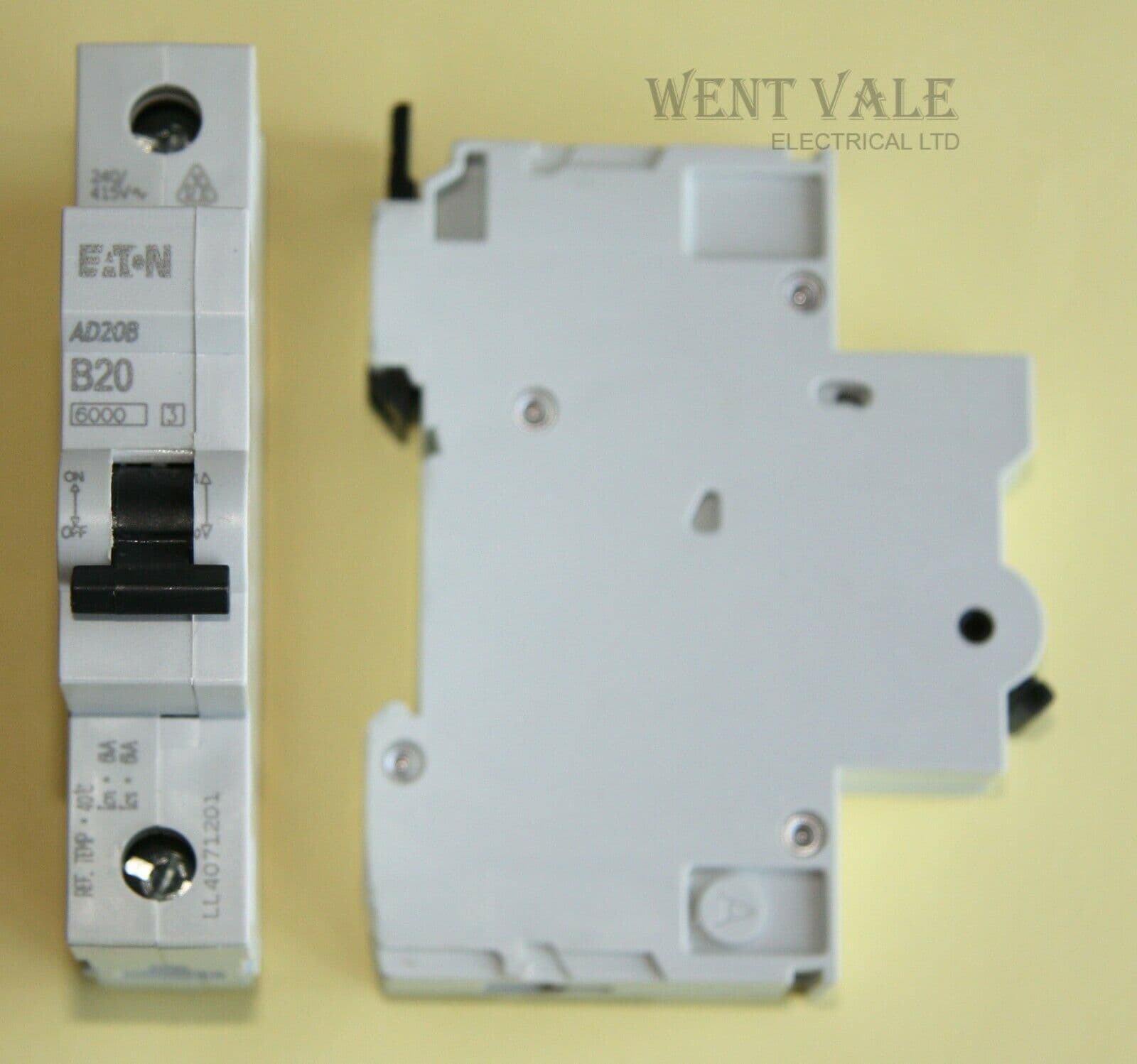 Eaton Memshield 3 - AD20B - 20a Type B Single Pole MCB Used