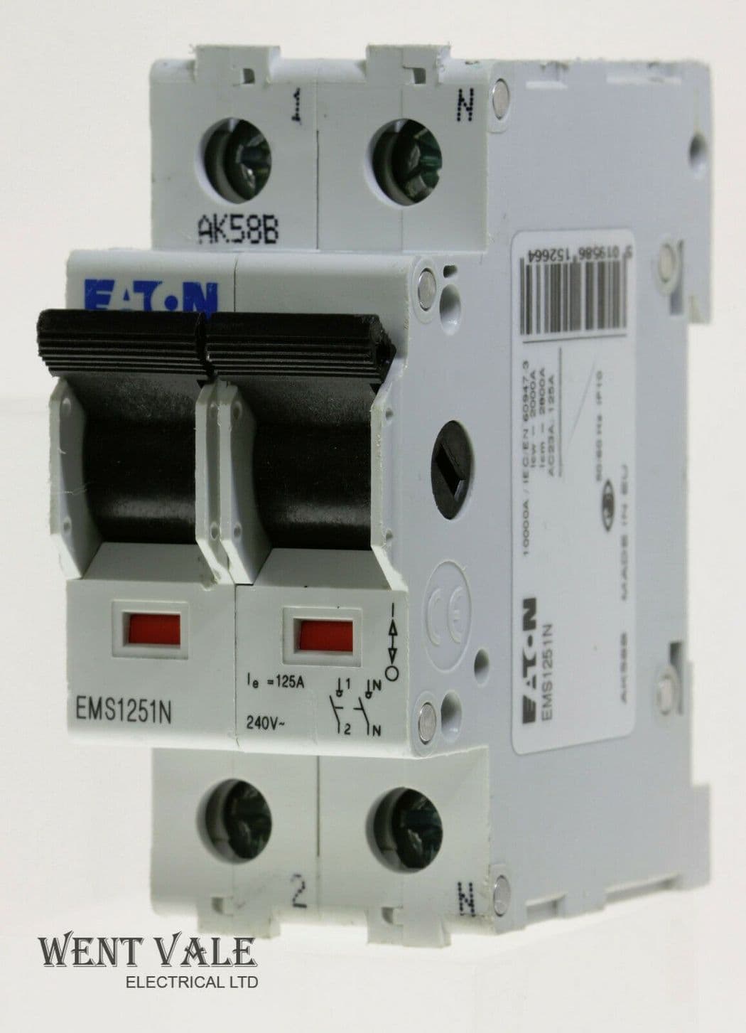 Eaton Memshield 3 - EMS1251N - 125a Double Pole Switch Disconnector Used