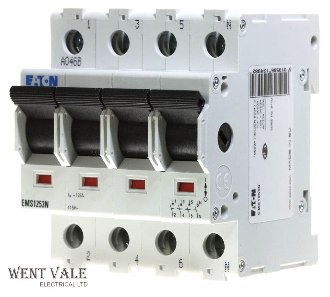 Eaton Memshield 3 - EMS1253N - 125a Four Pole Switch Disconnector Used