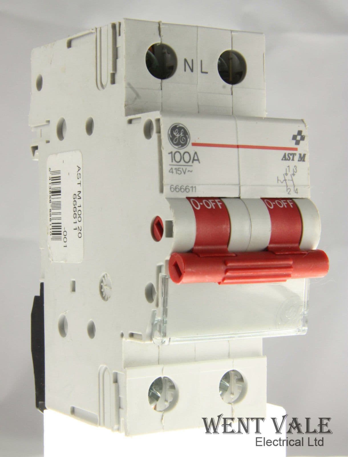 GE AST M - 100a Double Pole Switch Disconnector Used