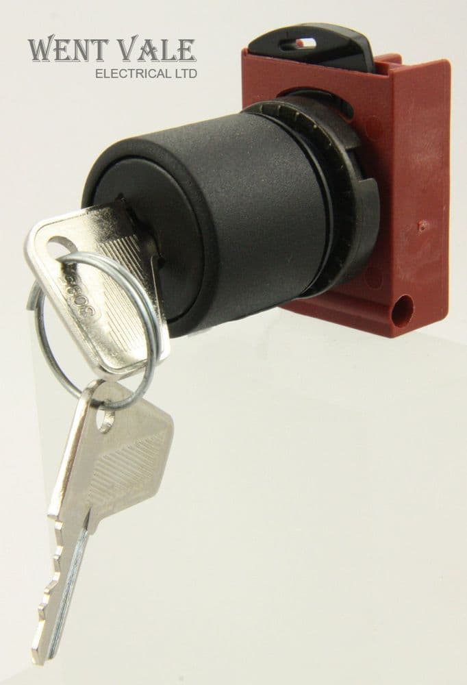 GE Cema P9XSCH0A95 - 185406 - Panel Mounted 2 Position Latching Key Selector Switch NIB