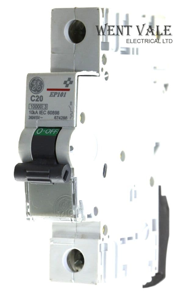 GE Elfa Plus EP101C20-674286 - 20a Type C Single Pole MCB Used