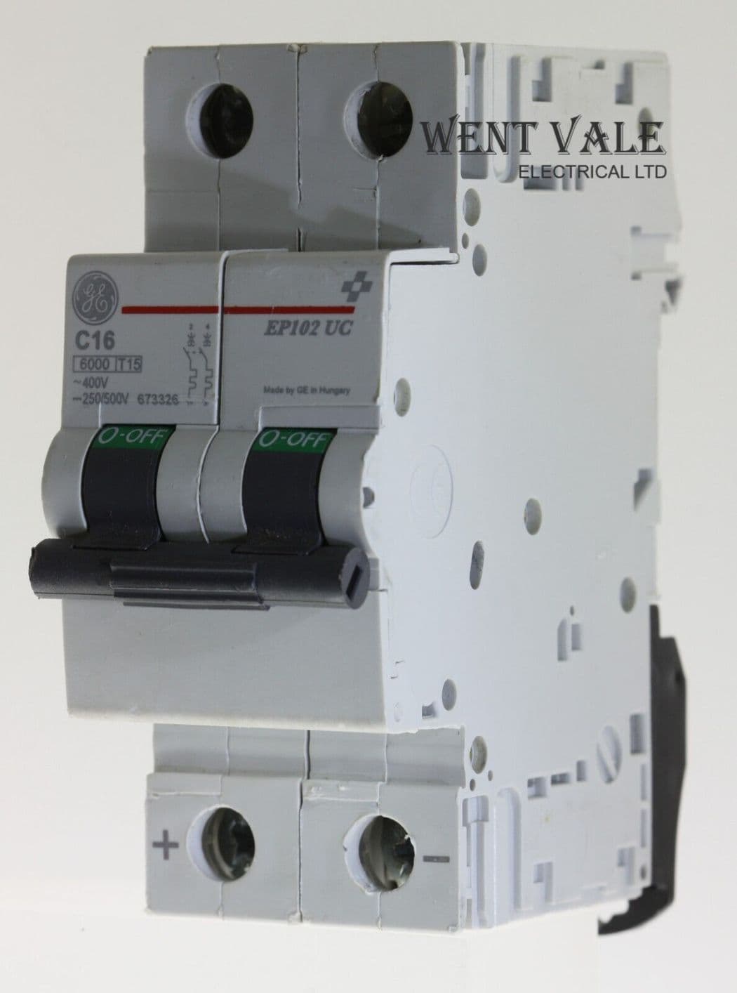 GE Elfa Plus EP102 UC -673326 - 16a Type C Double Pole MCB Used