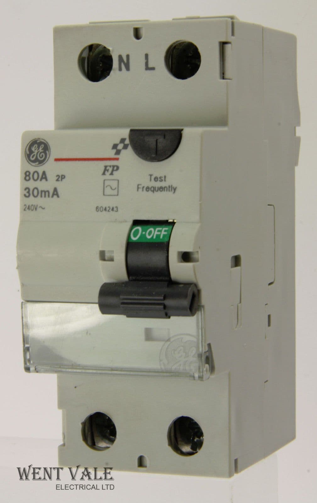 GE Modular Plus FP 280/030-604243 - 80a 30mA AC Type Double Pole RCCB Used