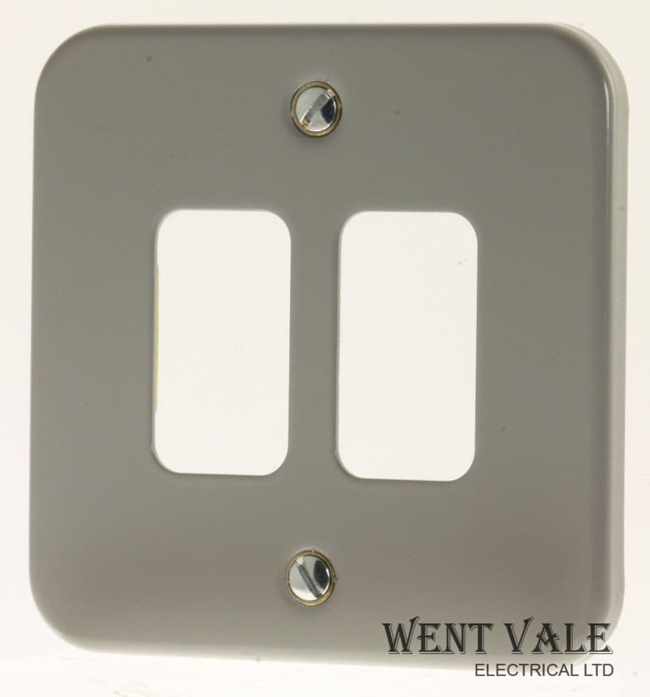 GET Ultimate Grid - GUG02GMC 2 Module Metalclad Grid Switch Front Plate ...