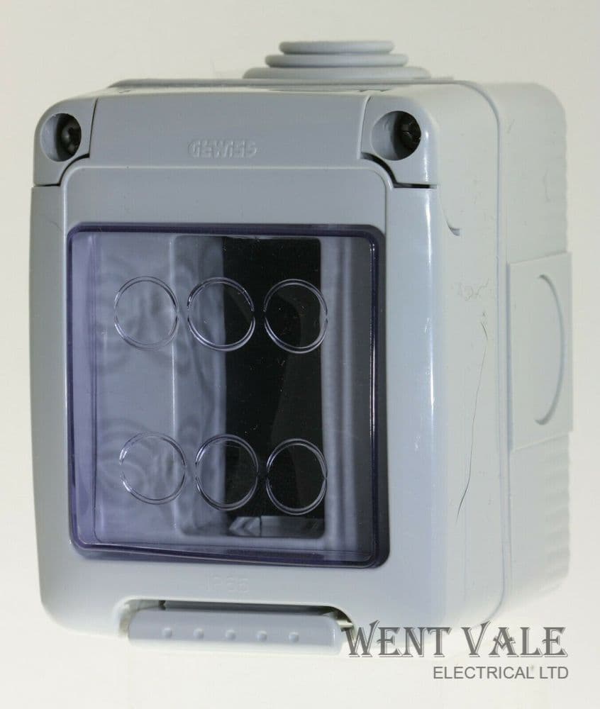 Gewiss GW 27 041 IP55 Grey Polycarbonate Modular 1g Enclosure for ...