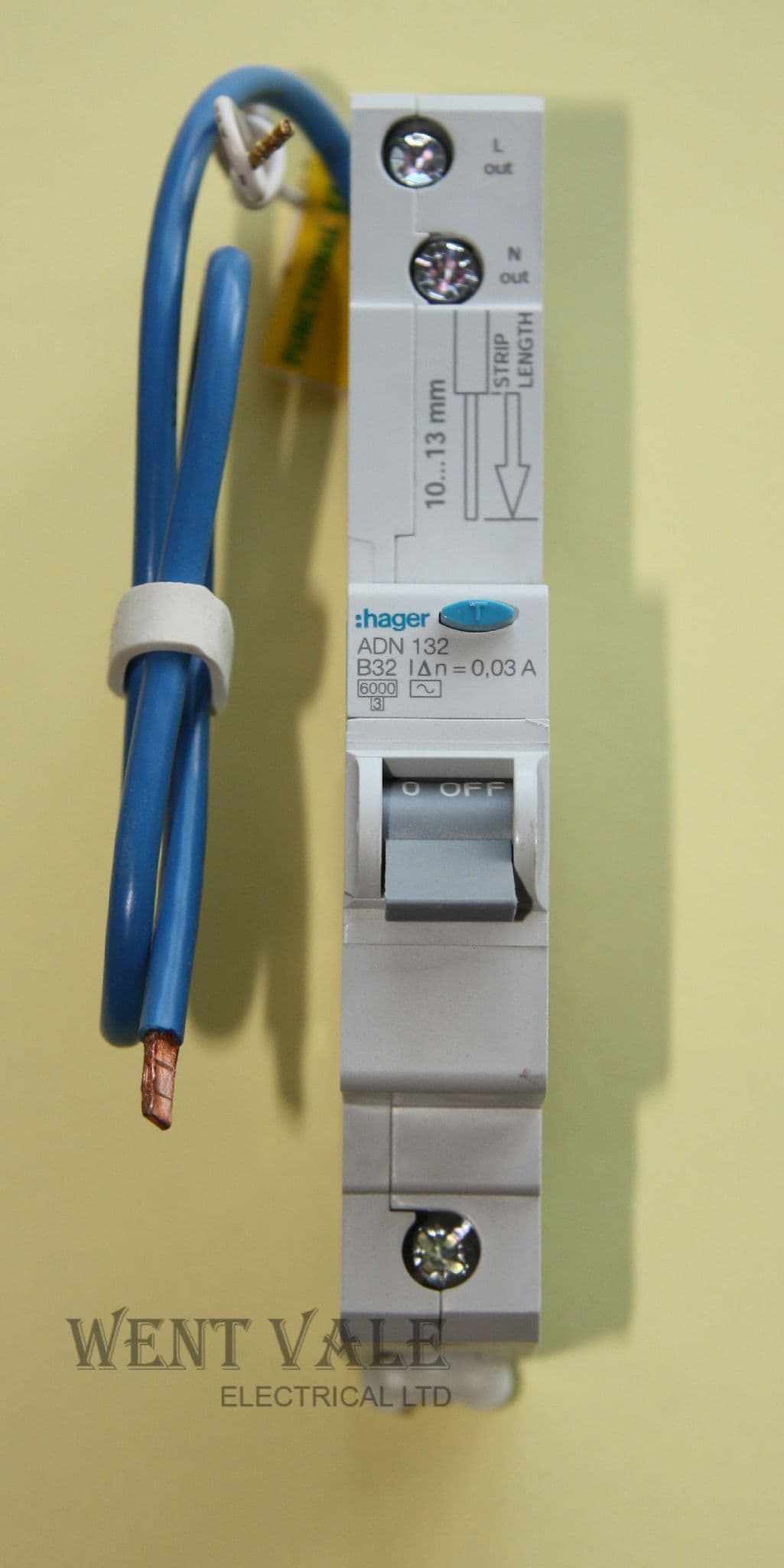 Hager - ADN132 - 32a 30mA Type B Single Pole RCBO BNIB