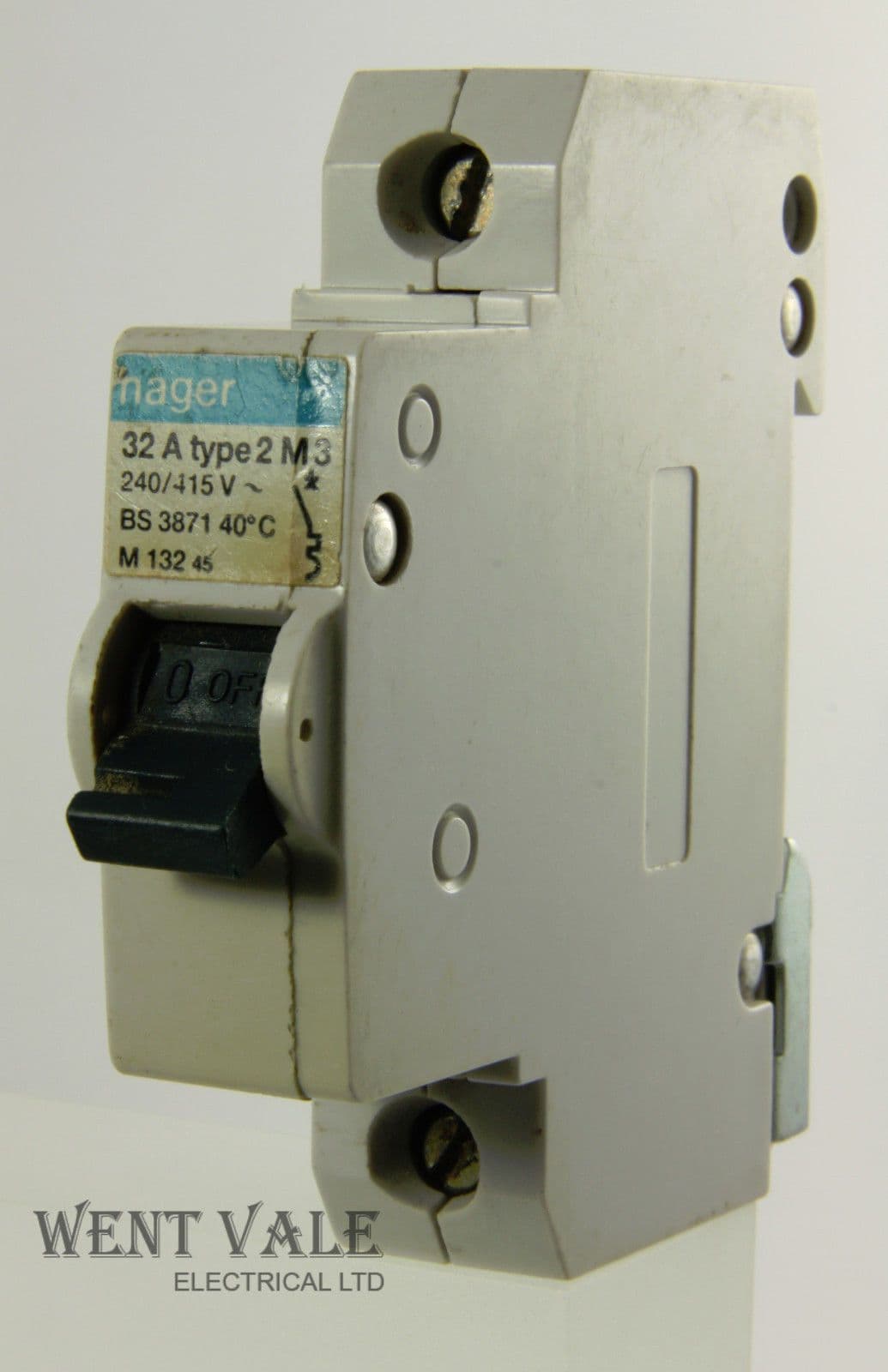 Hager M 132 45 - 32a Type 2 Single Pole MCB Used