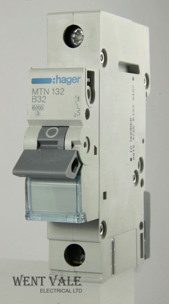 Hager MTN Range - MTN132 - 32a Type B Single Pole MCB New